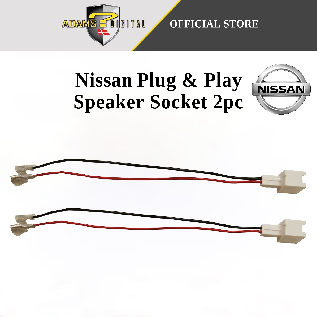 2Pc Nissan Plug and Play Speaker Connector Socket Livina Serena Almera ...