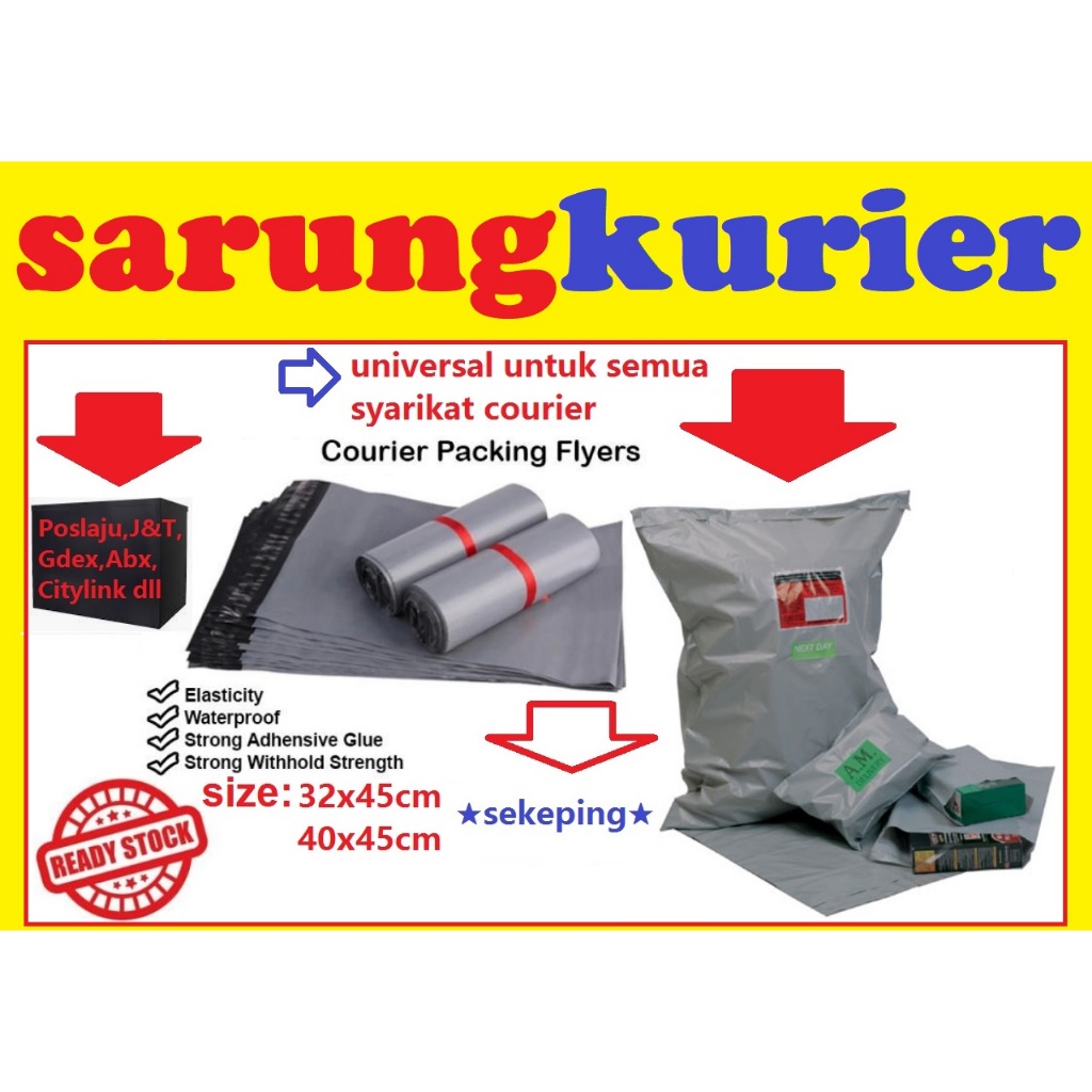 Universal Plastik Beg Pos Laju Plastic Bag EasyParcel Courier Flyer ...