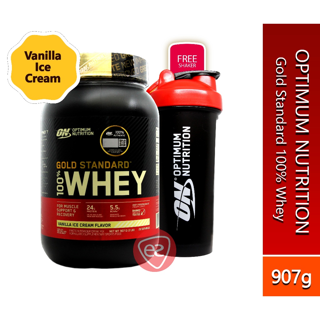 Optimum Nutrition Gold Standard 100% Whey Vanilla Ice Cream Flavour ...