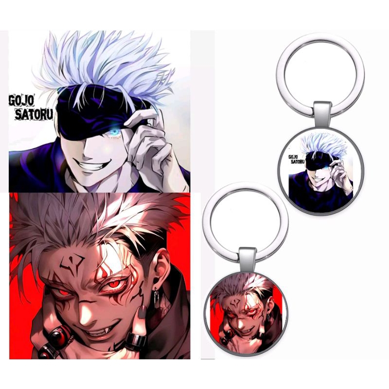 Jujutsu Kaisen Keychain Anime Gojo Satoru Sakuna Round Keychains ...