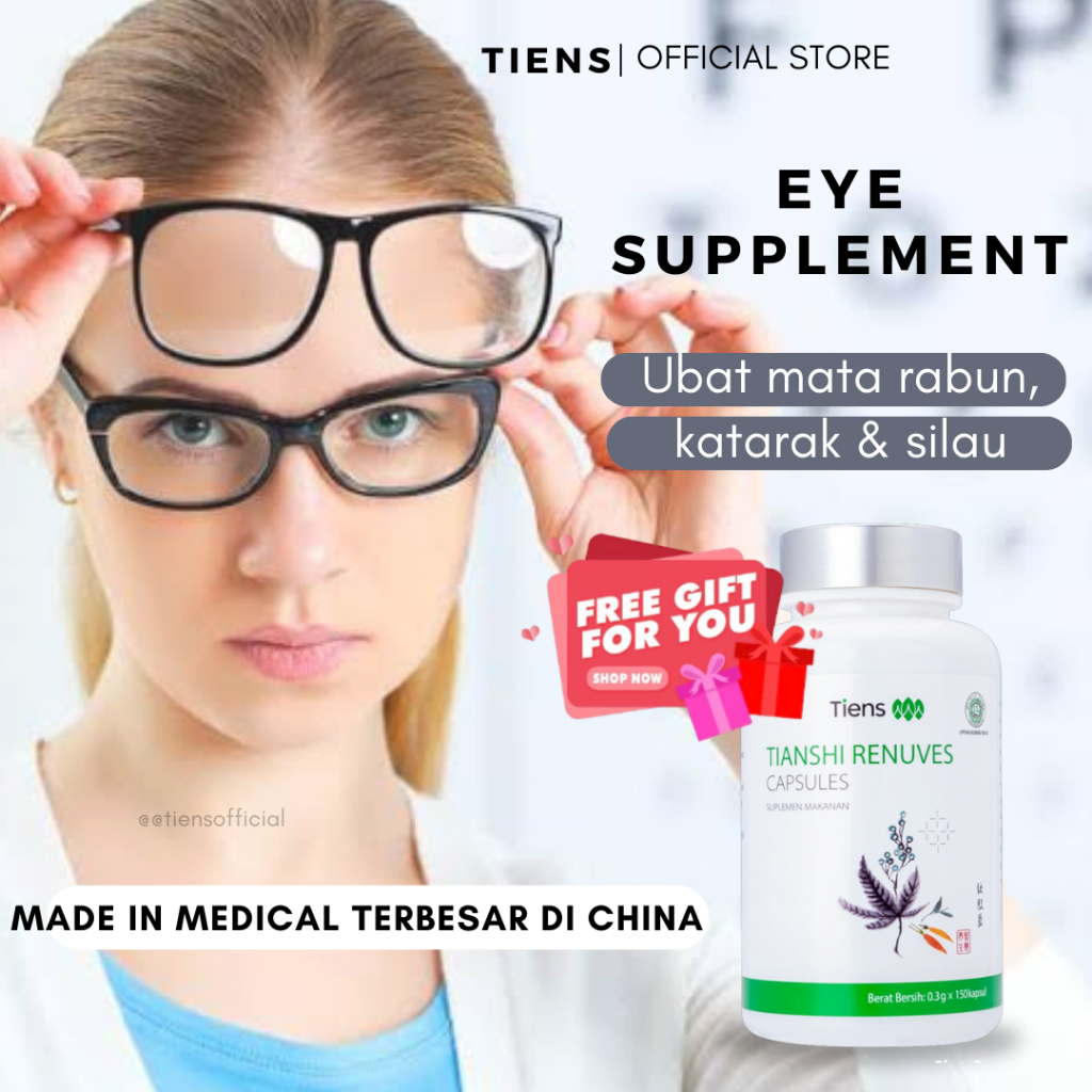 UBAT RAWAT MATA MINUS RABUN KATARAK SILAU SILINDER MYOPIA RENUVES TIENS ...