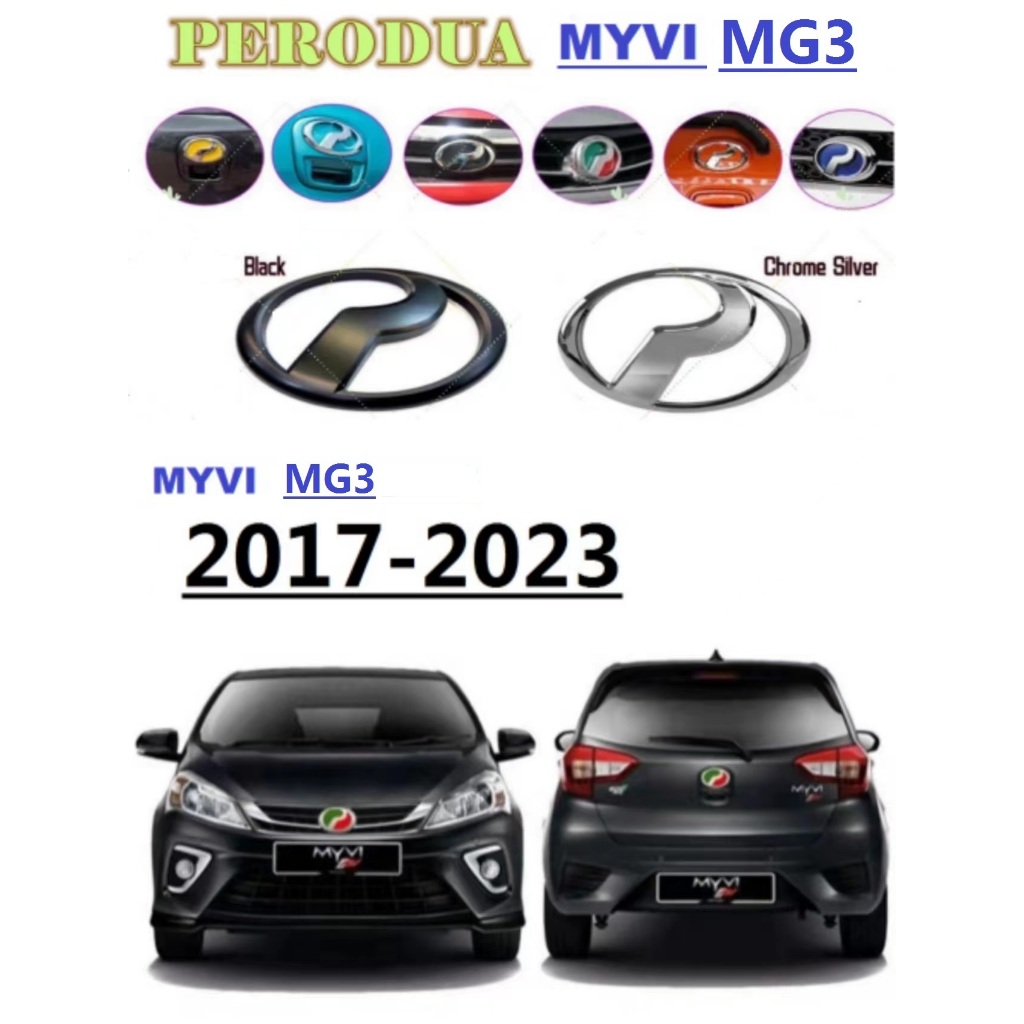 Myvi MG3 2017 2019 2022 Black Chrome Gold Carbon Emblem Logo | Shopee ...