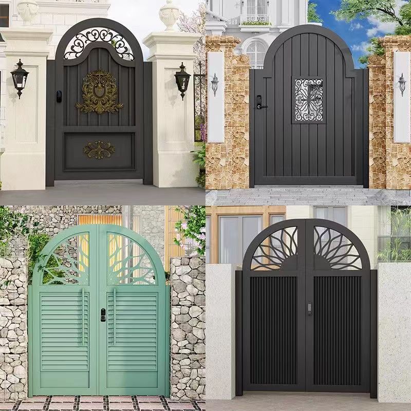Customized wrought iron garden gate aluminum alloy villa courtyard gate ...
