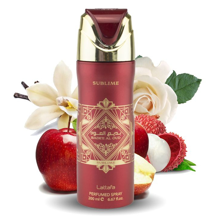 100% Original, Bade'e Al Oud SUBLIME By Lattafa Arabic body spray 200ml ...