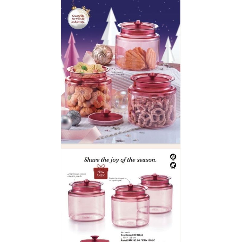 Tupperware Crystalline counterpart 900ml | Shopee Malaysia