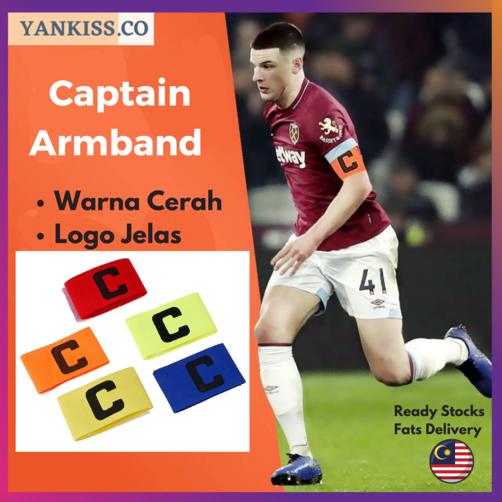 Captain Armband Premium Football Leader Armband Adjustable Captains ...