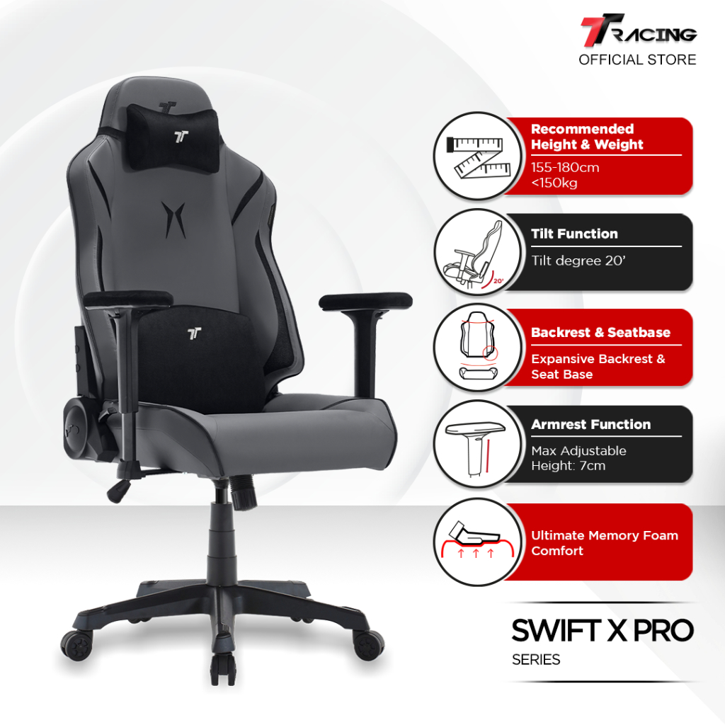TTRacing Swift X Pro Gaming Chair Ergonomic Office Chair Kerusi Gaming ...