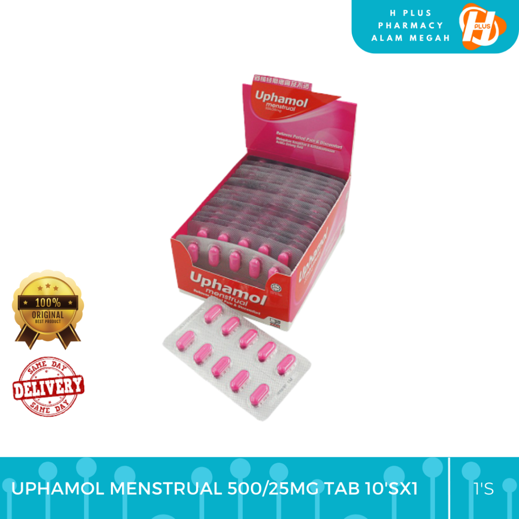Uphamol Menstrual 500/25mg for relieves period pain & discomfort ...