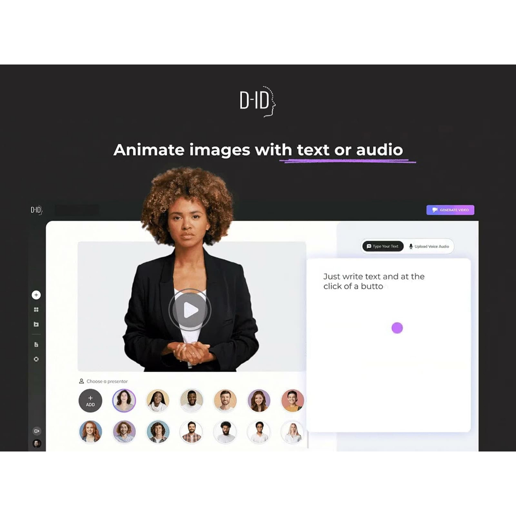 D-ID did AI Private Account Advanced Plan - 100 Minutes (1 month ...