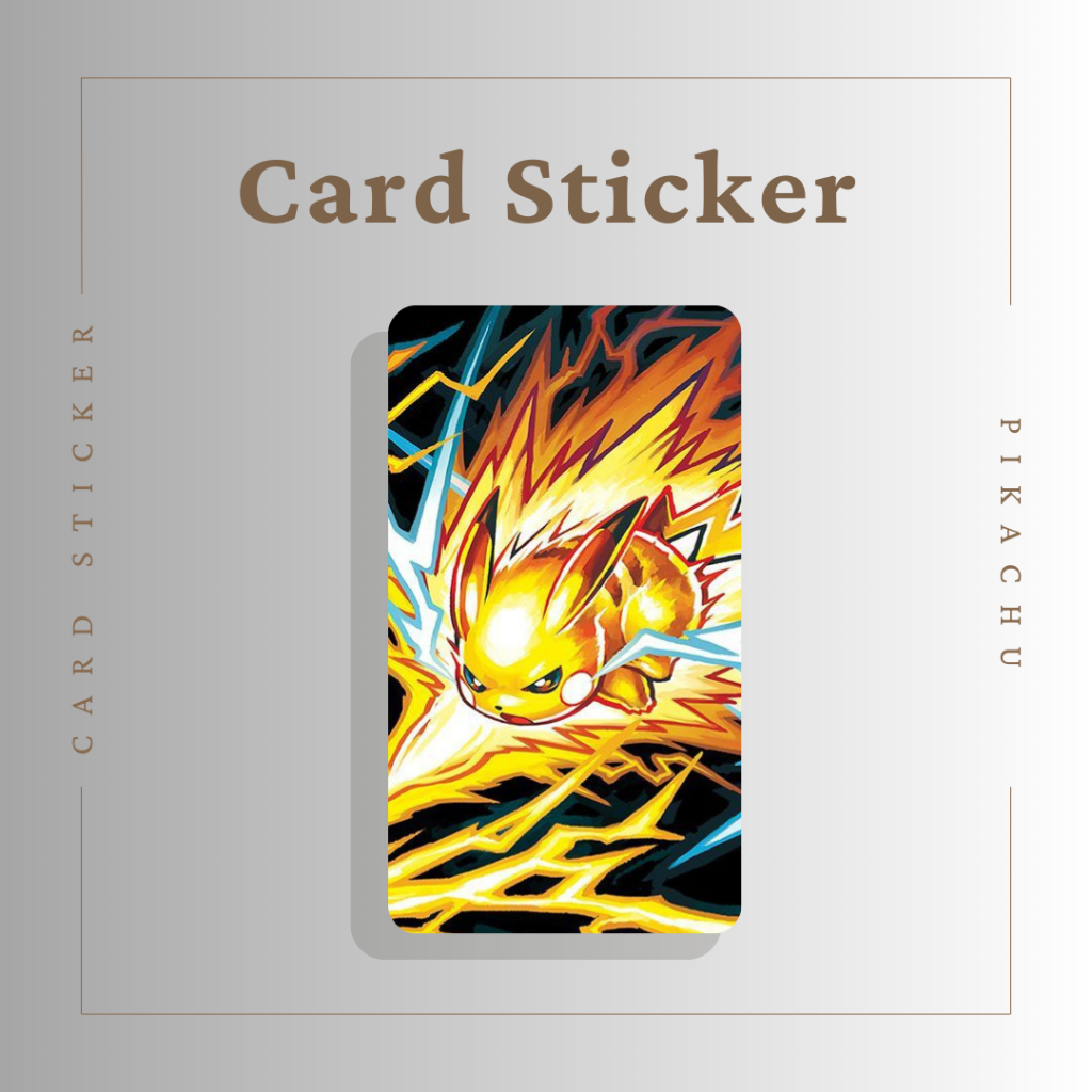 PIKACHU CARD STICKER - TNG CARD / NFC CARD / ATM CARD / ACCESS CARD ...