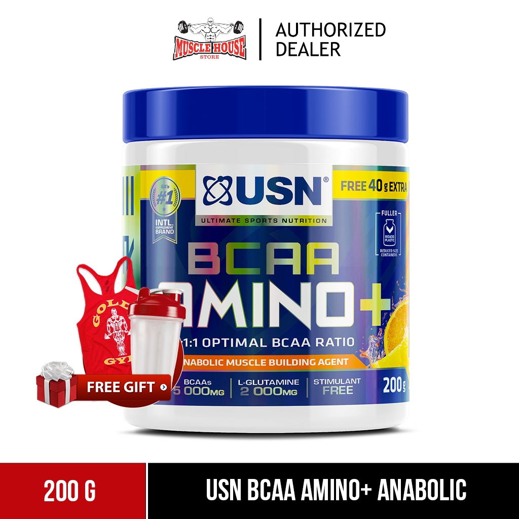 USN BCAA Amino+ Anabolic Muscle Building Boosts Muscle Training ...