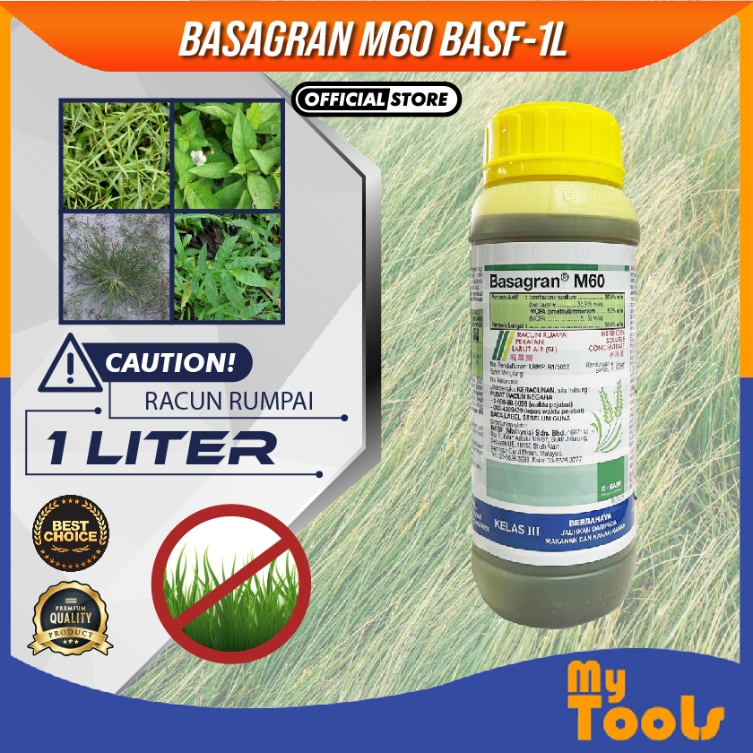 BASF Basagran M60 Herbicide 37.0 + 6.2% Class 3 (1L) | Shopee Malaysia