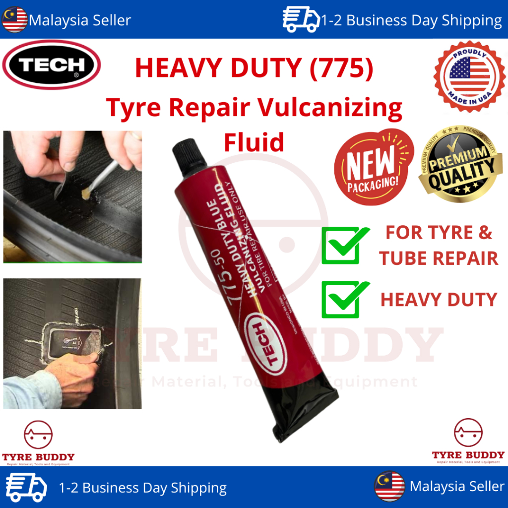 (1 Carton) HEAVY DUTY (775) TYREW REPAIR VULCANIZING FLUID 50ml X ...