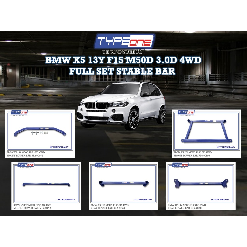 TYPE ONE BMW F15 X5 X5M 2013 - 2021 front side rear middle anti Struct ...