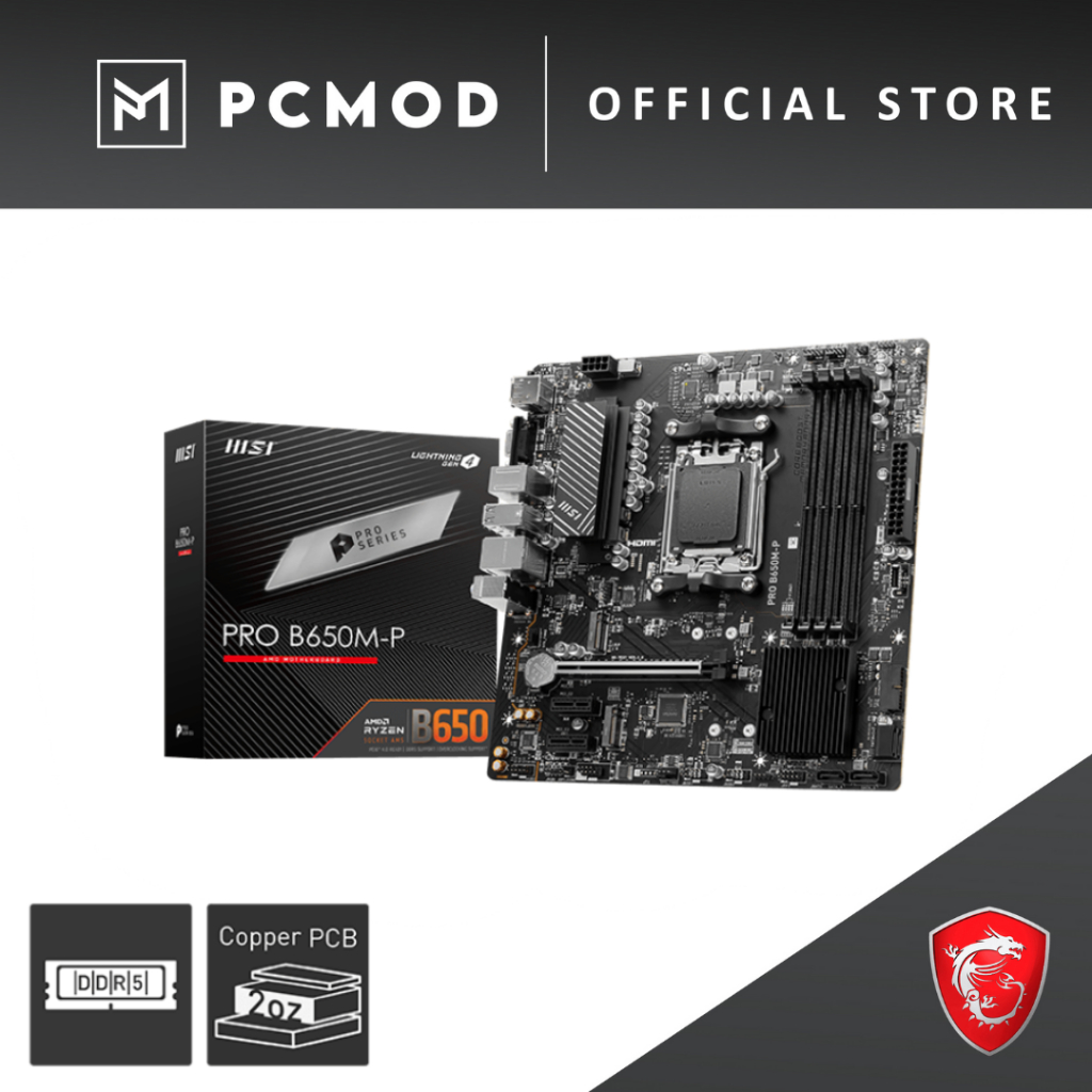 MSI PRO B650M-P DDR5 mATX Motherboard | PCMOD | Shopee Malaysia