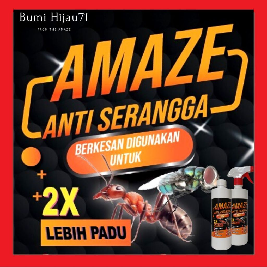 PROMOSI AMAZE ANTI SERANGGA HOME PEST CONTROL SPRAY 100% ORGANIK UNTUK ...