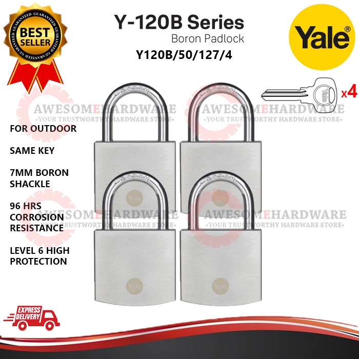 (4PCS) YALE Y120B/50/127/4 50MMx4PCS KEY ALIKE BORON STEEL HIGH ...