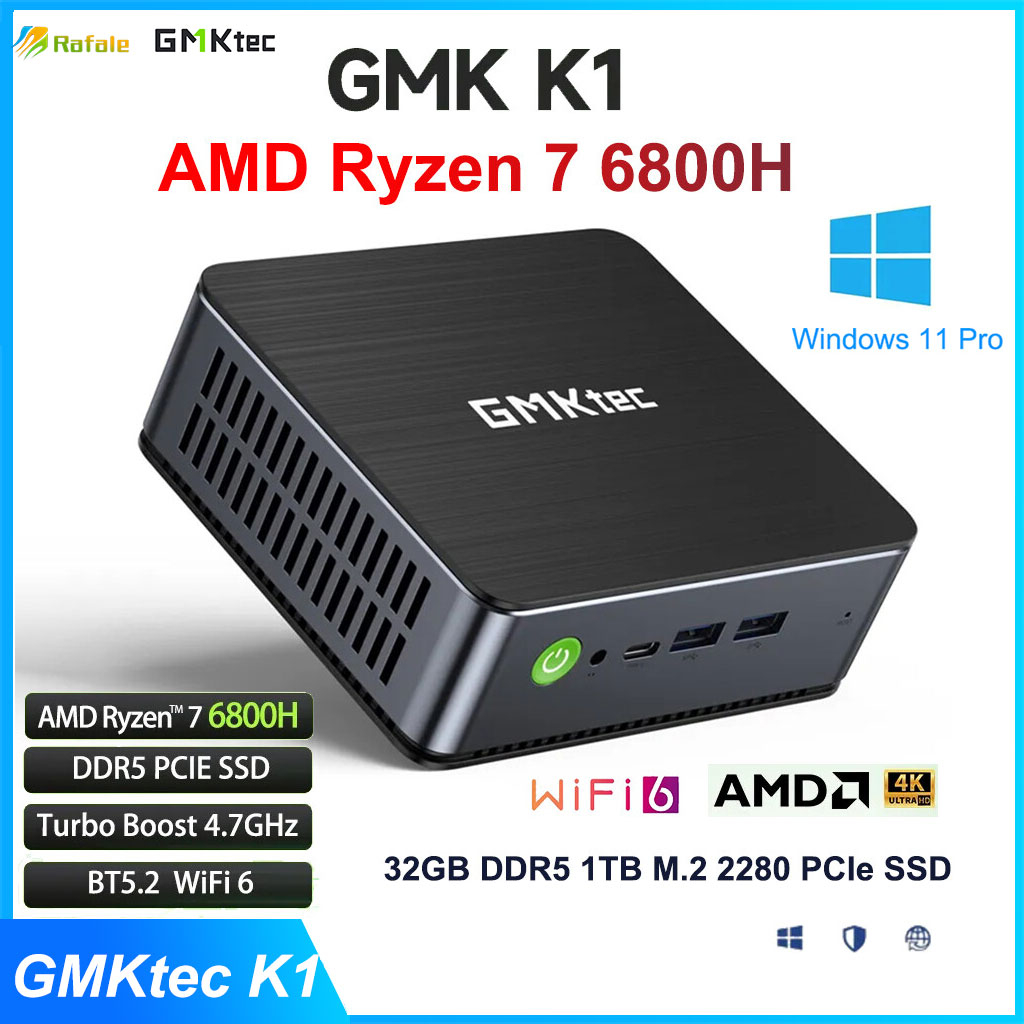 {Fast Shipping} GMKtec K1 Mini Pc AMD Ryzen 7 6800H DDR5 Windows 11 Pro ...