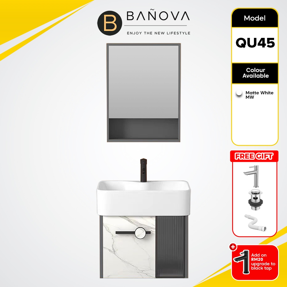 BANOVA Aluminum Composite Panel QUINN Series Bathroom Cabinet Basin Set ...