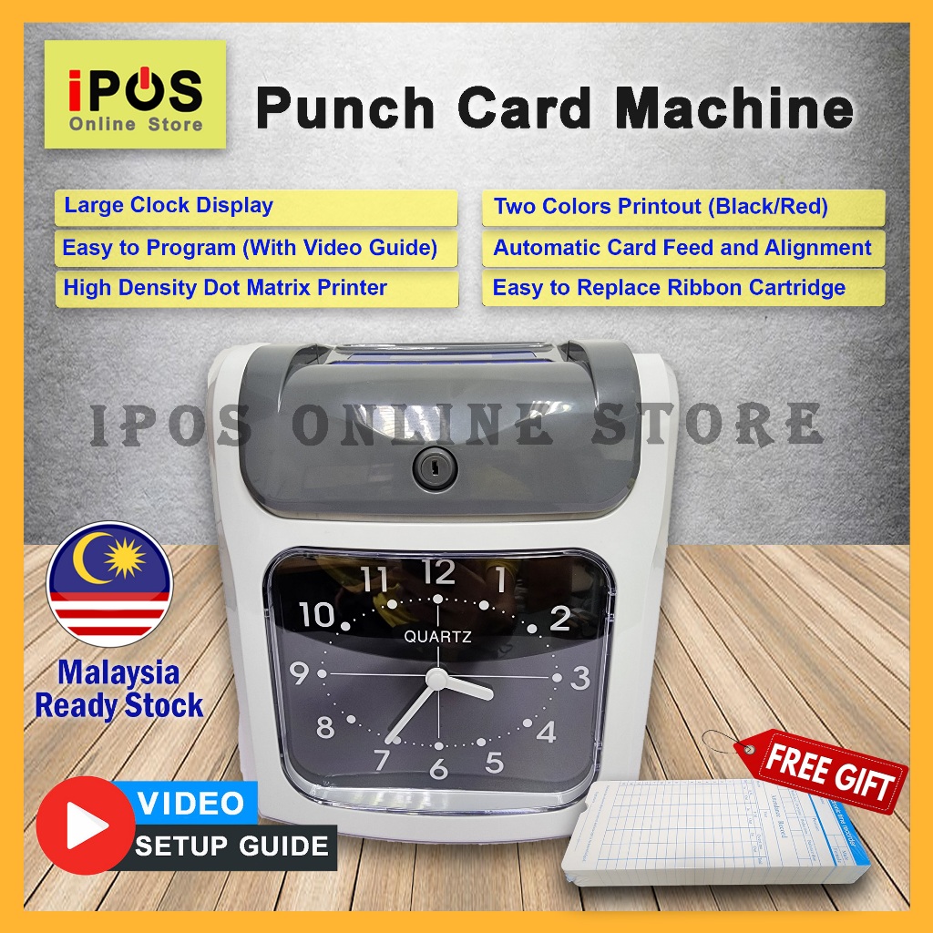 Punch Card Machine Time Attendance Machine Time Attendance Recorder ...