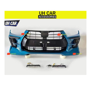 PERODUA AXIA 2023 2024 GR SPORT PP FRONT BUMPER BODYKIT SKIRT LIP LED ...
