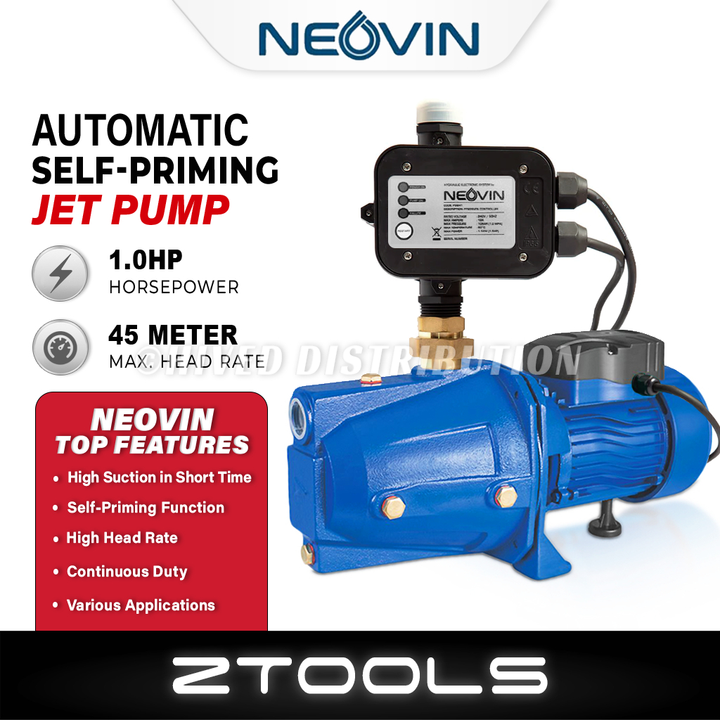 NEOVIN Automatic Self-Priming Jet Pump | 1HP | Pam Air Rumah | Home ...