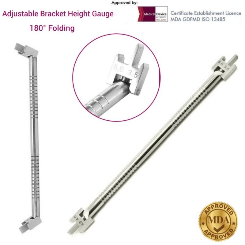 Folding Bracket Height Gauge | Orthodontics Stainless Steel Gigi Dental ...