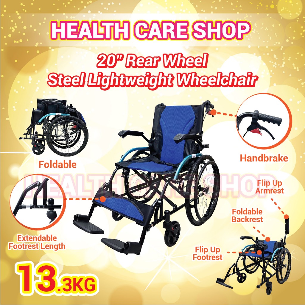 Self-Propelled Flip-Up Armrest Lightweight Wheelchair | Shopee Malaysia