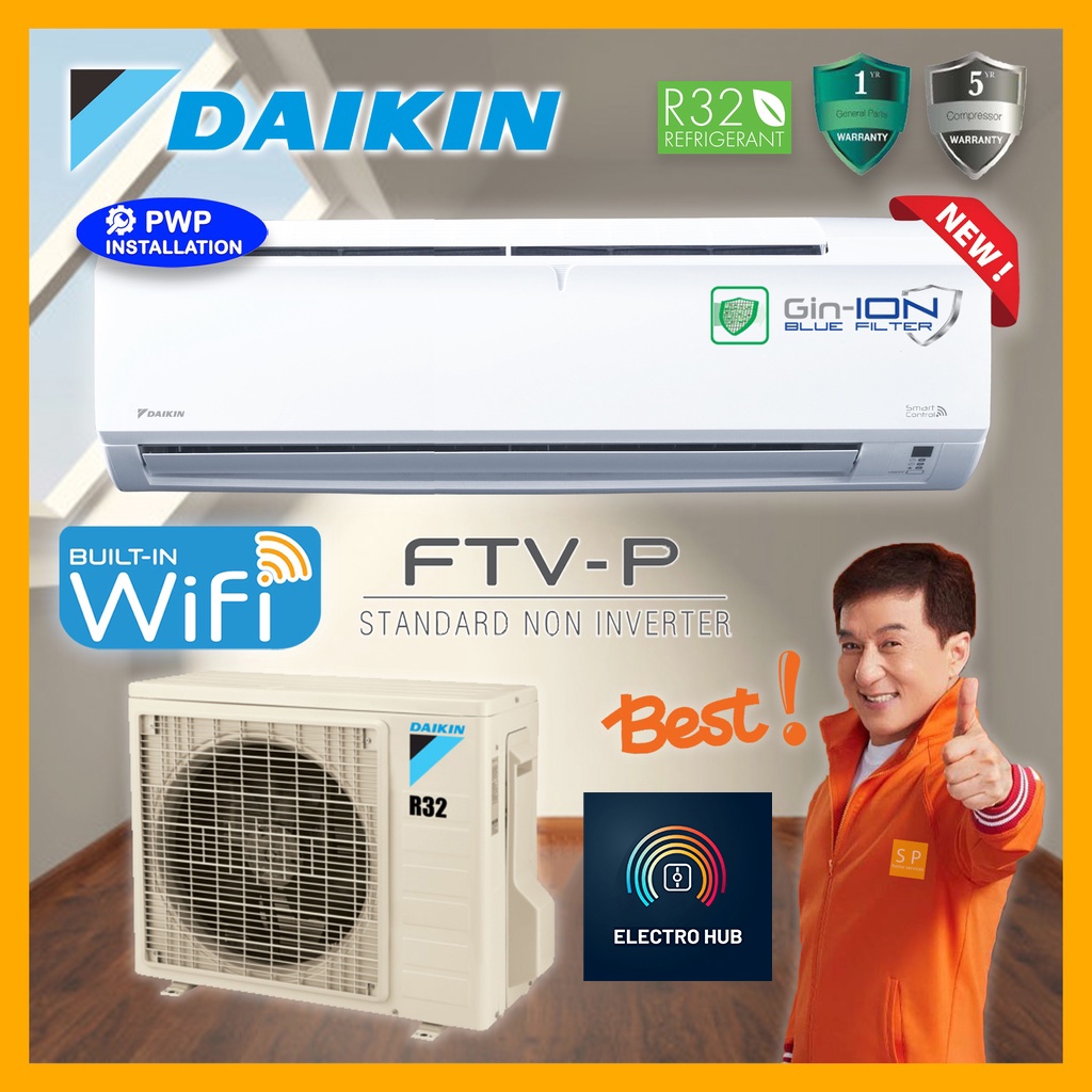 Daikin R32 Wifi Non Inverter Ftv 1 0hp 1 5hp 2 0hp 2 5hp Air