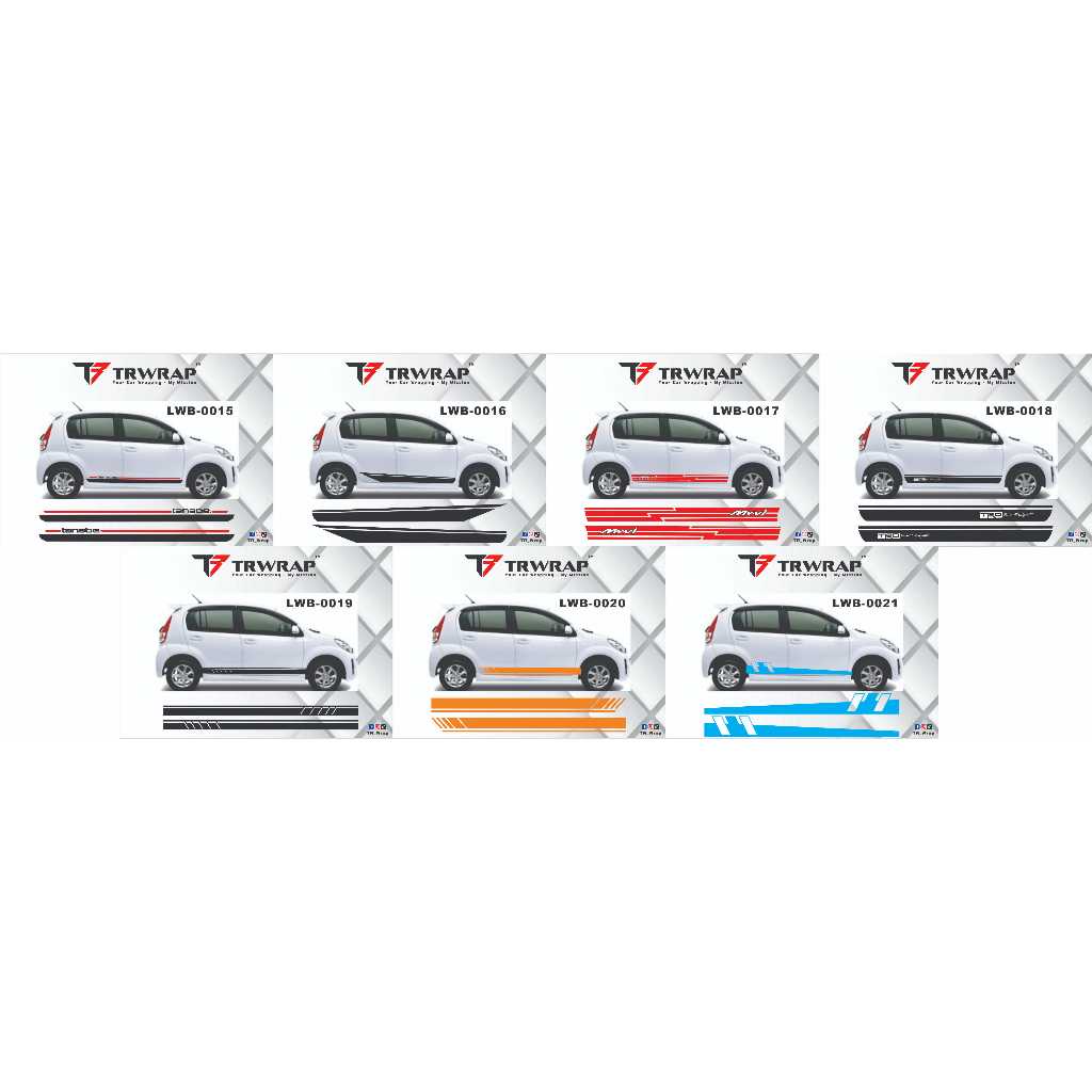 Myvi sticker , Body stickers , Car sticker , Body design , Design ...