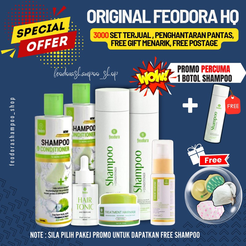 FEODORA SHAMPOO & CONDITIONER + HAIR SERUM + HAIR MASK | Shopee Malaysia