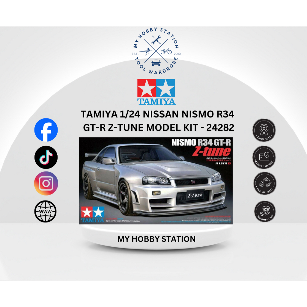 TAMIYA 1/24 NISSAN NISMO R34 GT-R Z-TUNE MODEL KIT - 24282 | Shopee Malaysia