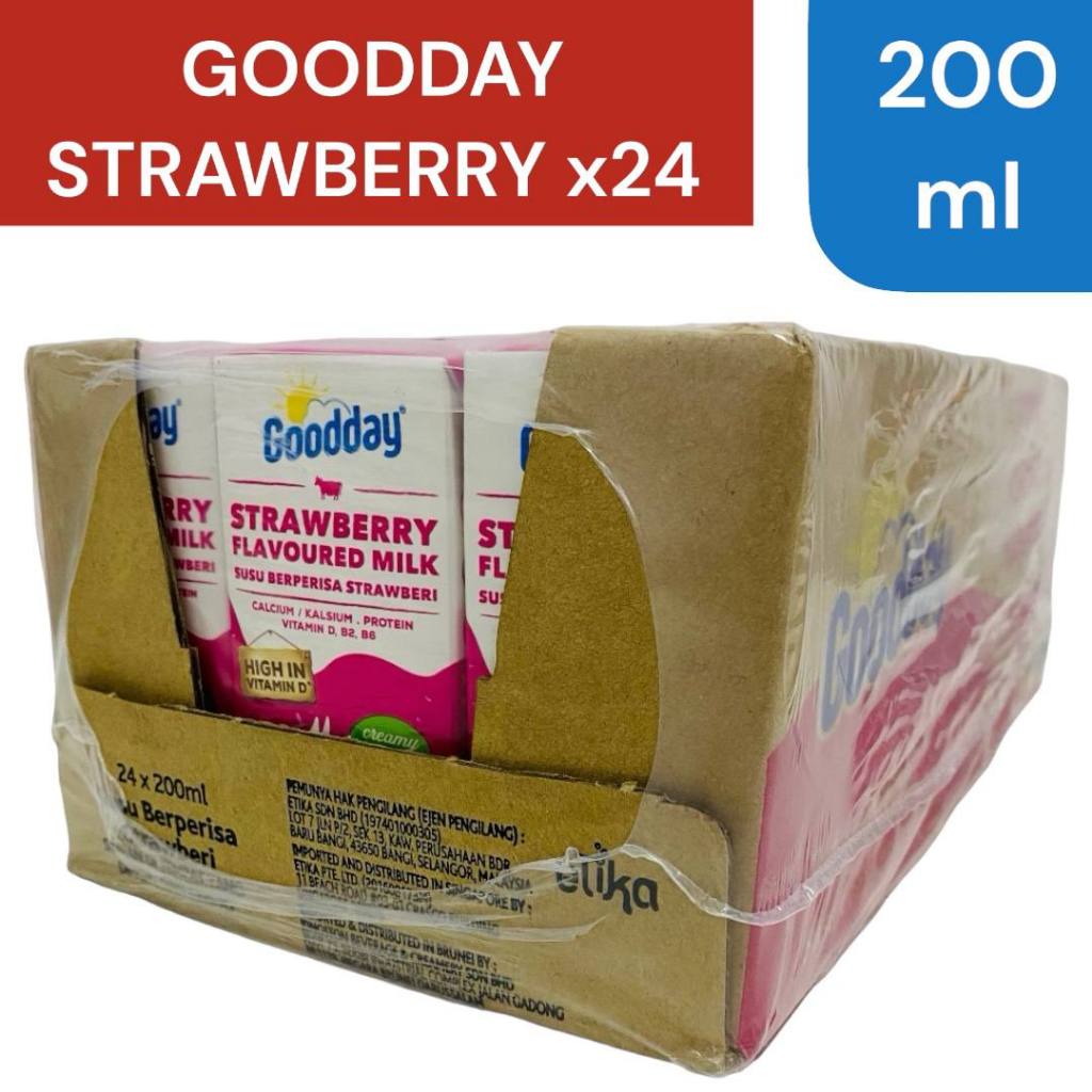 Goodday UHT strawberry milk 200mlx24 /Goodday UHT susu strawberry 200mlx24/Air kotak susu/dairy ...