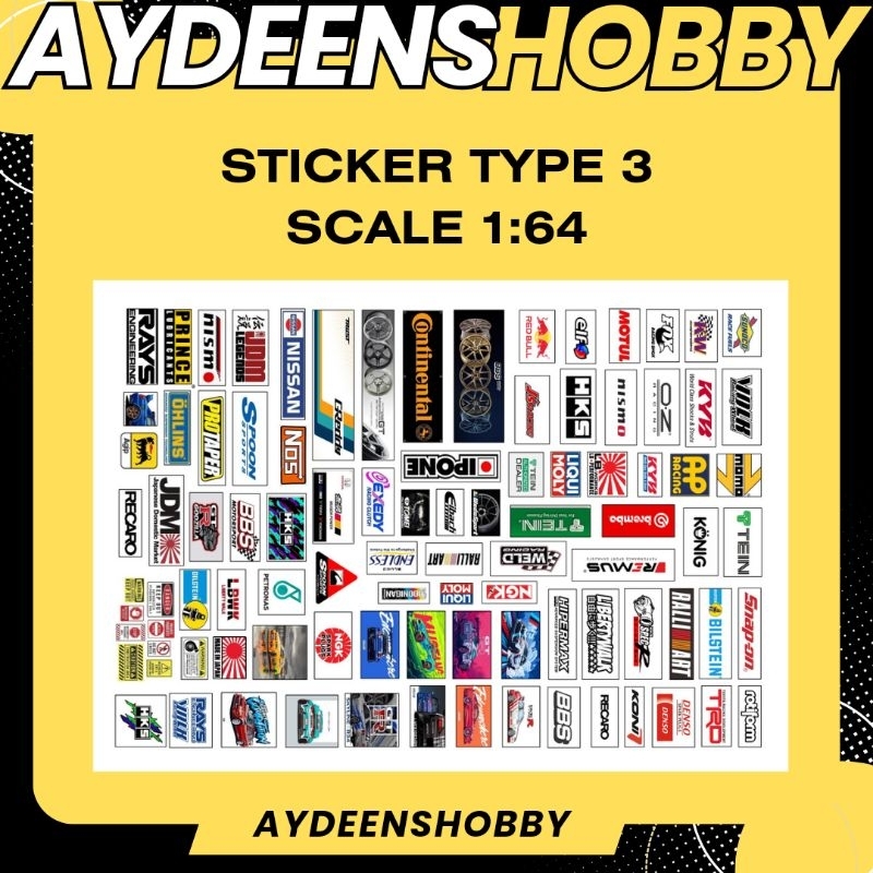 STICKER SCALE 1/64 FOR DIORAMA GARAGE WORKSHOP TYPE 3 (NEW DESIGN ...