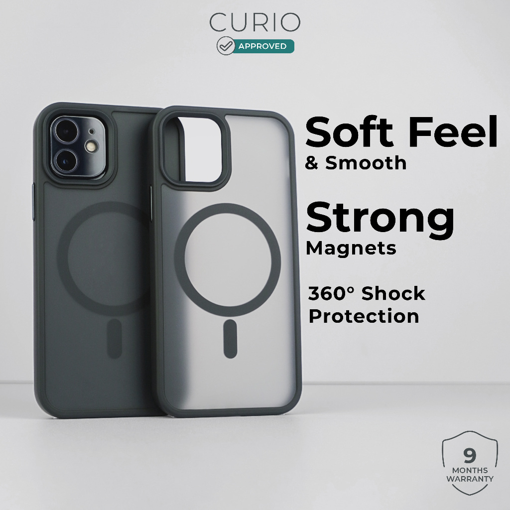 CURIO Matte Case - Magnetic Shockproof Full Drop Protection, Frosted ...