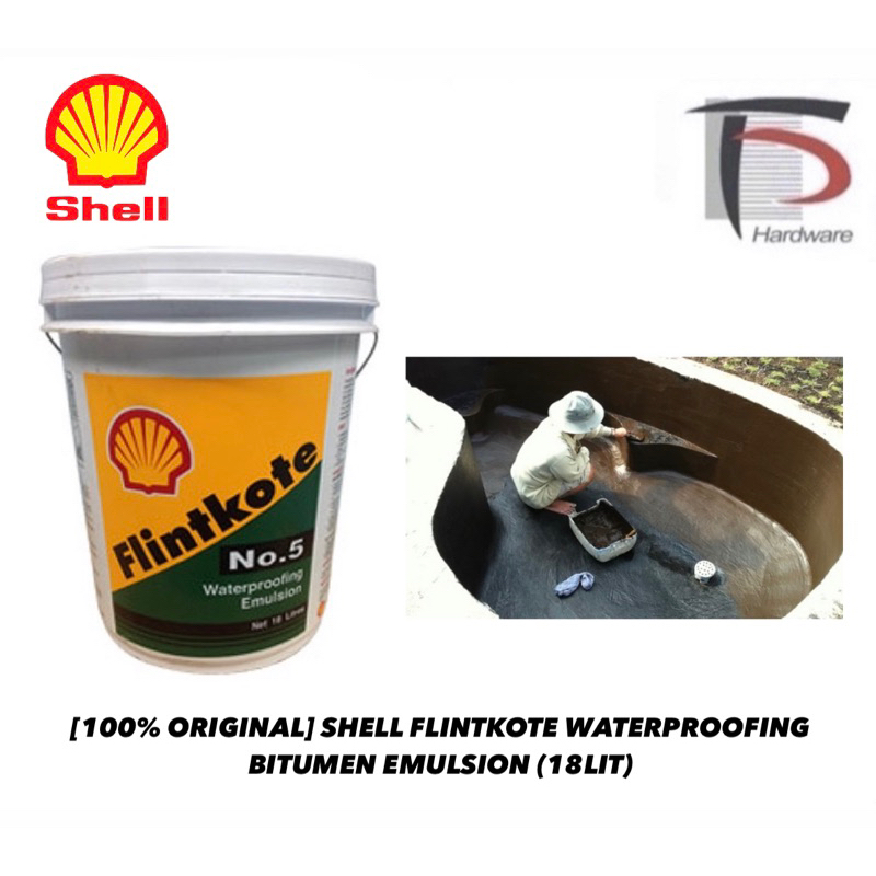 [100% ORIGINAL] SHELL FLINTKOTE WATERPROOFING BITUMEN EMULSION (18LIT ...