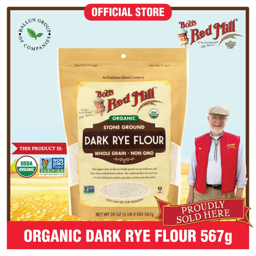 Bob's Red Mill 100% Organic Whole Grain Dark Rye Flour 567g | Shopee ...