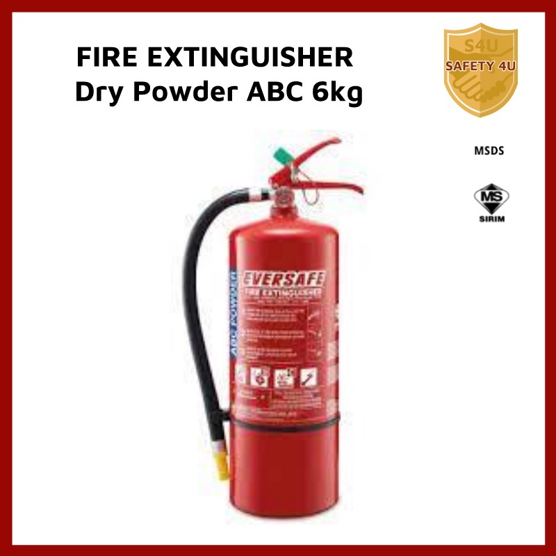 FIRE EXTINGUISHER Dry Powder ABC 6kg (with bomba certificate) | Shopee ...