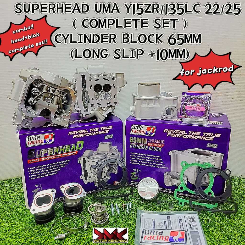 UMA RACING COMBO FOR JACKROD💥SUPERHEAD UMA 22/25 Y15ZR @ 135LC + BLOCK 65MM SLIP PANJANG TAMBAH ...