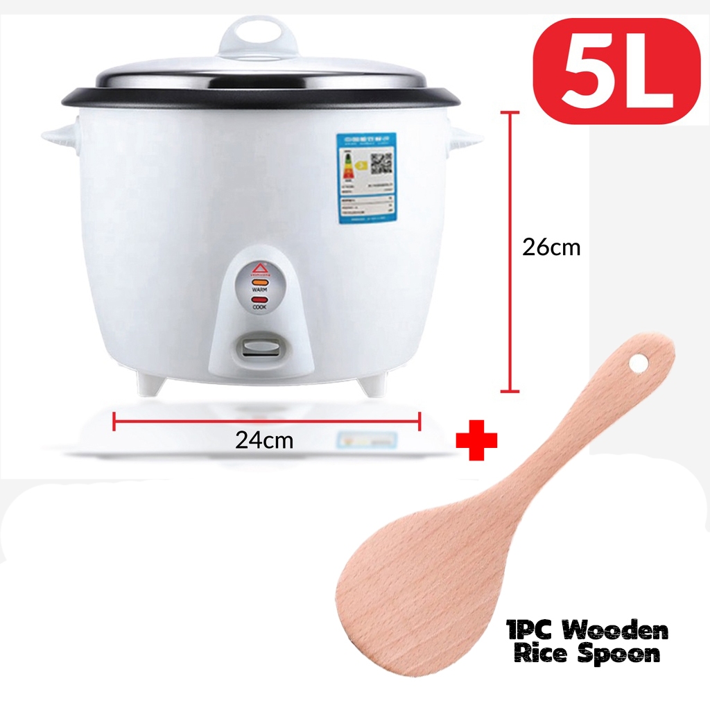 2L 3L 4L 5L Stainless Steel Rice Cooker Non-Stick Multipurpose Small Rice Cooker Mini Warmer ...