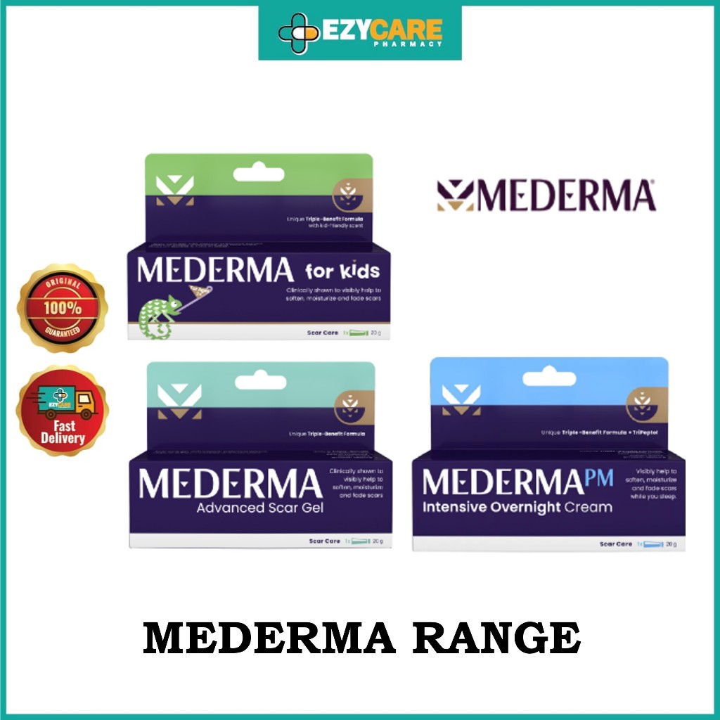 MEDERMA ADVANCED SCAR GEL 10G / KIDS 20G / INTENSE OVERNIGHT CREAM 20G ...