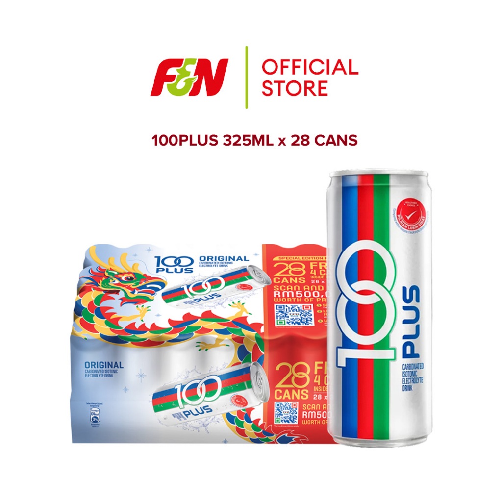 F&N 100PLUS - ORIGINAL (325ml x 28 Cans) | Shopee Malaysia