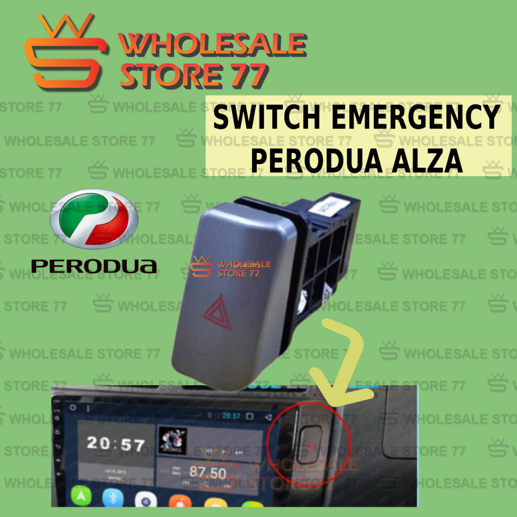 ORIGINAL | PERODUA ALZA M500 2009 EMERGENCY SWITCH、HAZARD SWITCH、DOUBLE ...