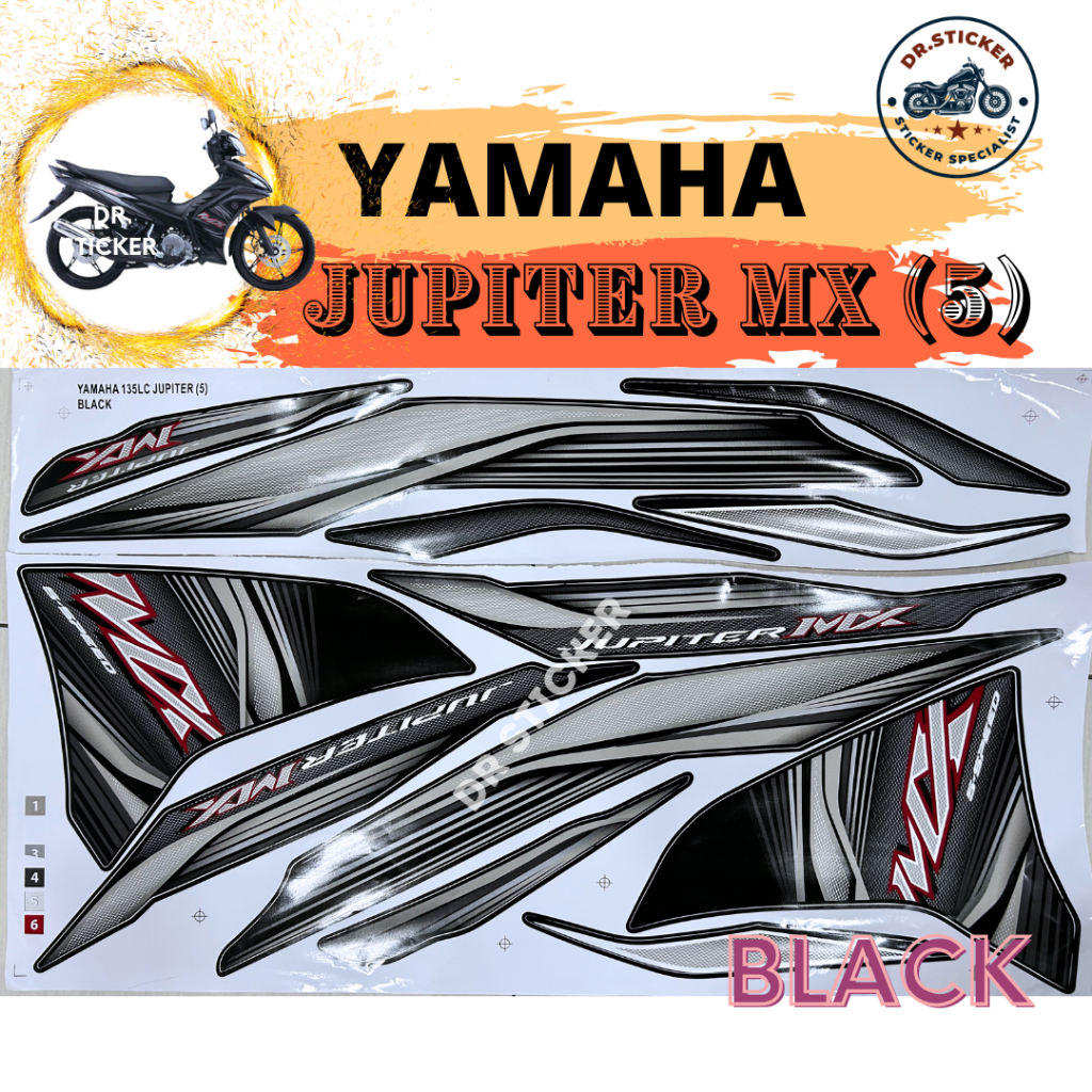 PREMIUM JUPITER MX LC135 V2 V3 V4 V5 INDONESIA tripe Stiker Sticker LC ...