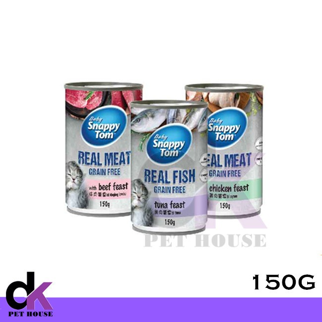 Snappy Tom Baby Chicken Beef Tuna Cat Canned Wet Food 150G | Shopee ...