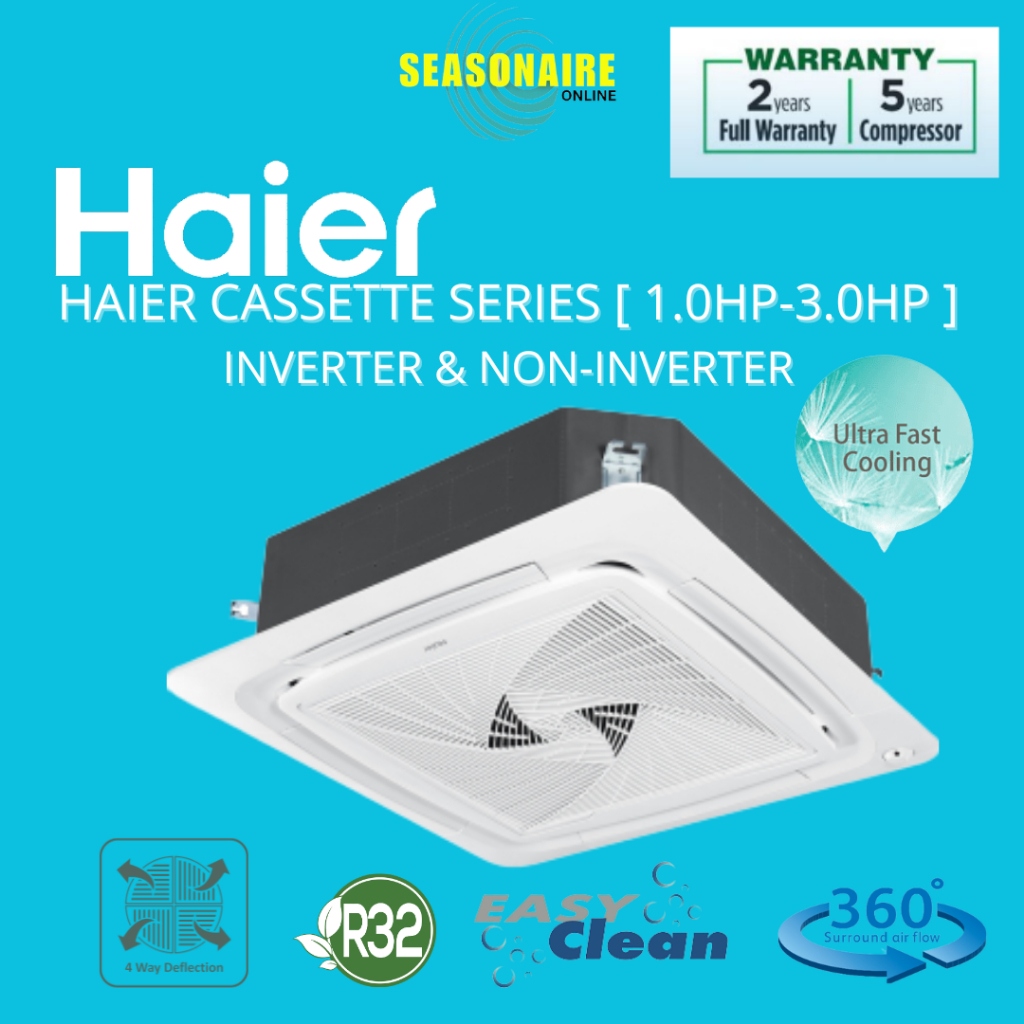 (Delivery Out of KL.Valley) Haier Ceiling Cassette Type Series [2.0HP-3 ...