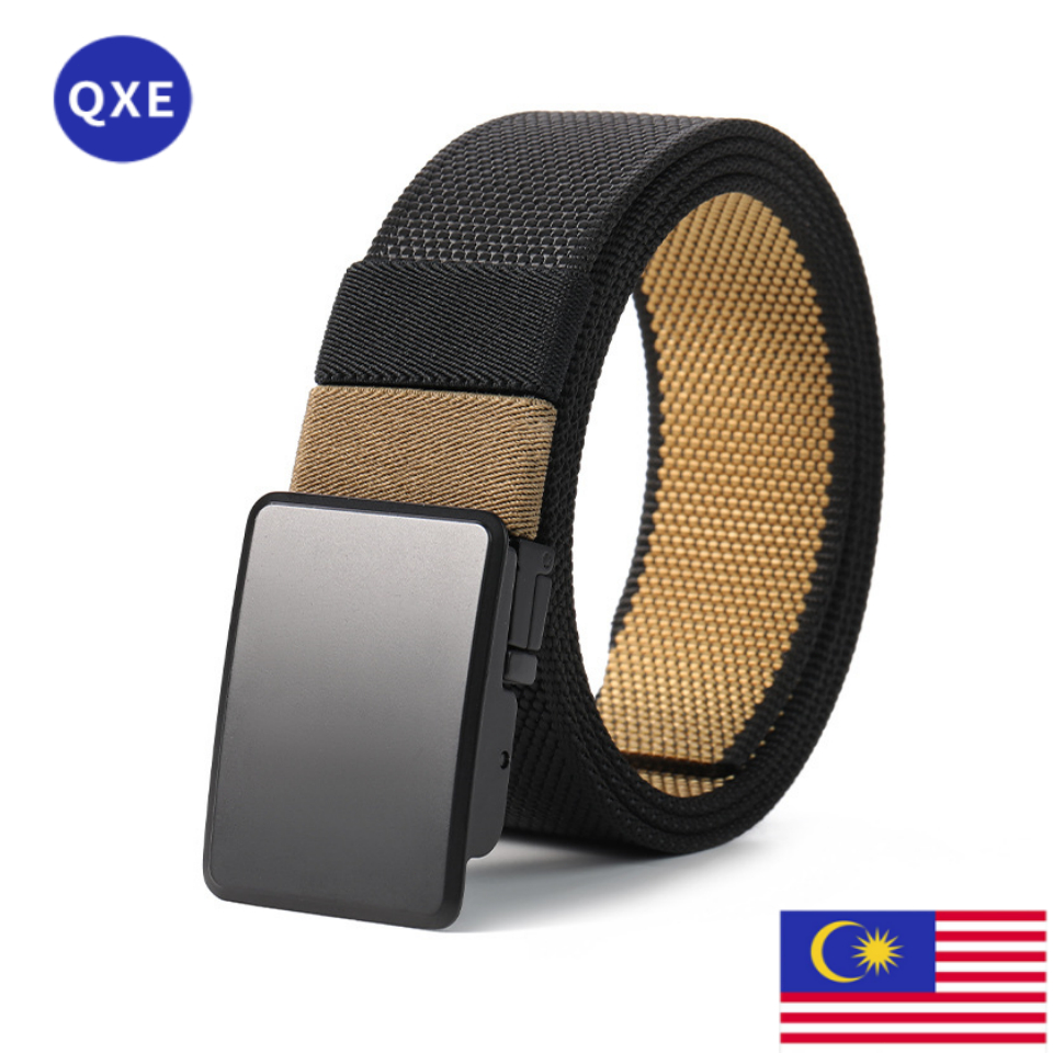 【Malaysia Stock】Men Belt Alloy Buckle Belt Style Nylon Belt Original ...