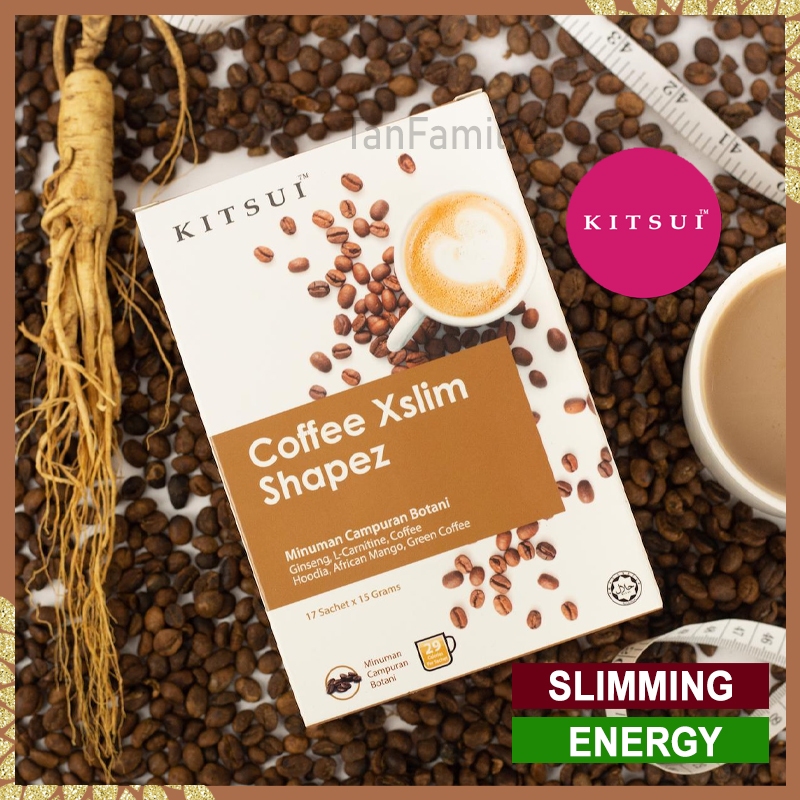 Kitsui Coffee Xslim Shapez (17 sachets x 15g) Ginseng Slimming Energy ...