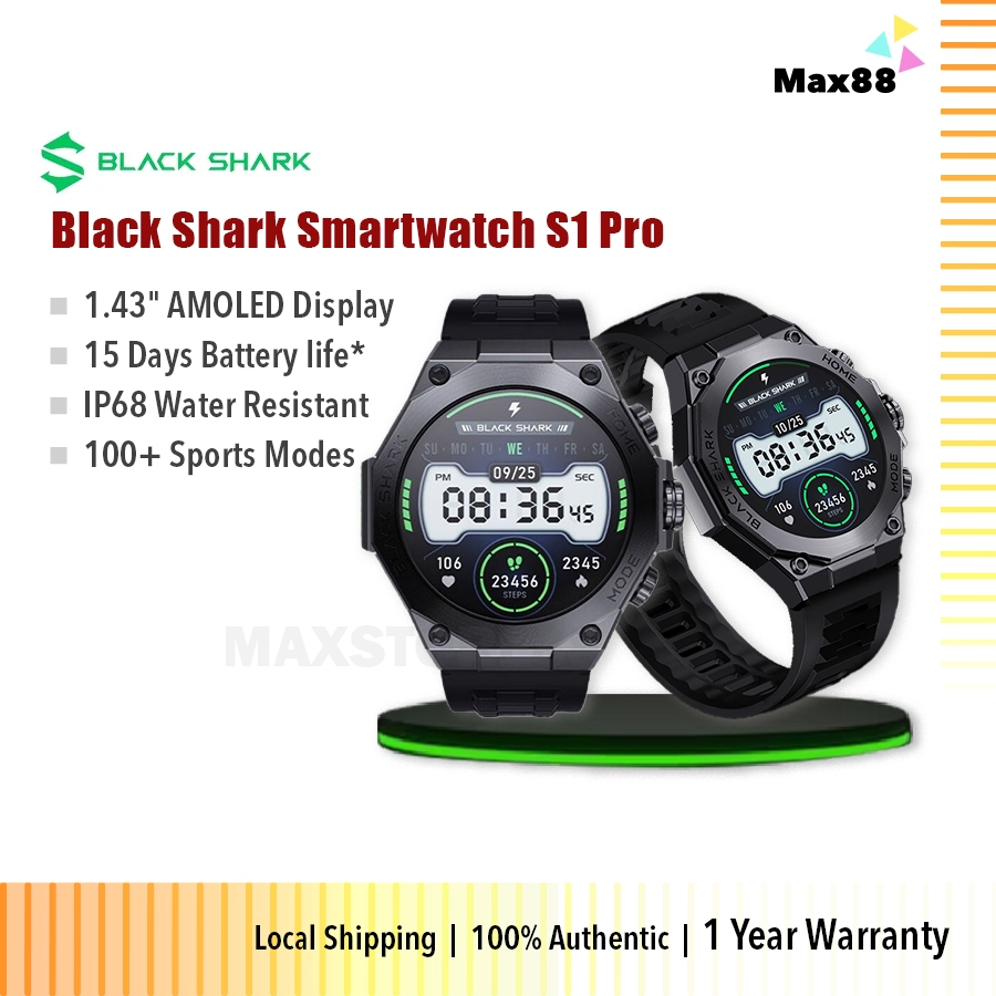 Black Shark Smartwatch S1 Pro 1.43" AMOLED Display, AI-ChatGPT, ENC ...