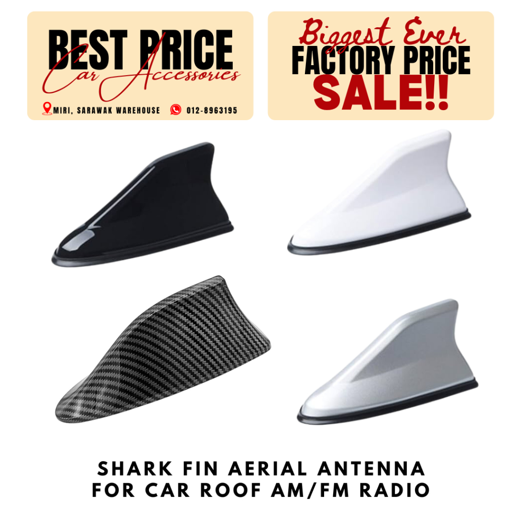 Shark Fin Aerial Antenna For Car Roof AM/FM Radio | Shopee Malaysia